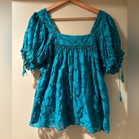 ECI | Tops | Eci Teal Blouse With Matching Tank Topspaghetti Straps ...